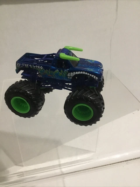 RARE MONSTER JAM Truck EL TORO LOCO 1:64 Bleu Exclusif 2018 Hot Wheels ...