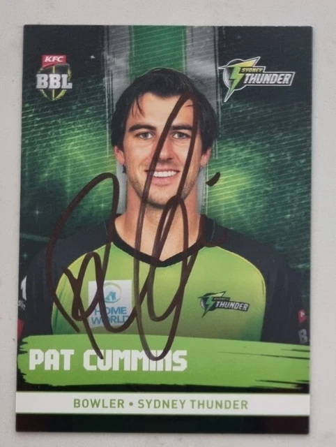 PAT CUMMINS CRICKET SIGNED IN PERSON Tap n play BBL CARD "BUY GENUINE ...
