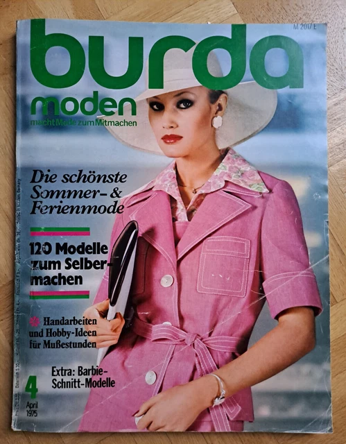 BURDA MODEN 4 / 1975 mit 2 Schnittmusterbogen und Arbeitsanleitungen EUR 3,00 - PicClick DE