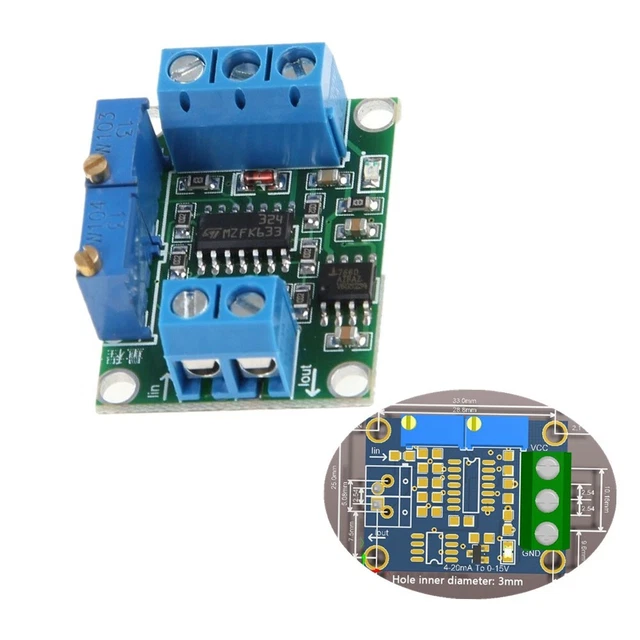 CURRENT TO VOLTAGE 4-20mA to 0-5V Isolation Transmitter Signal ...