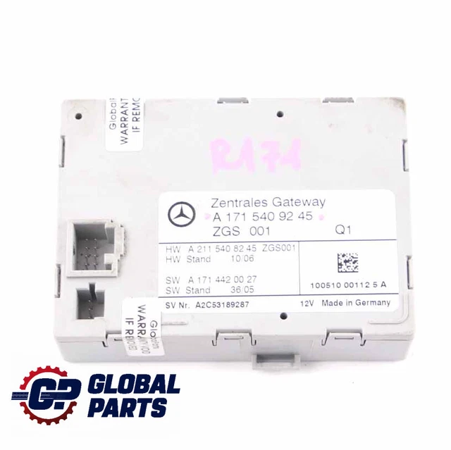 MERCEDES SLK R171 Gateway Control Unit Gateway Module ECU A1715409245 £ ...