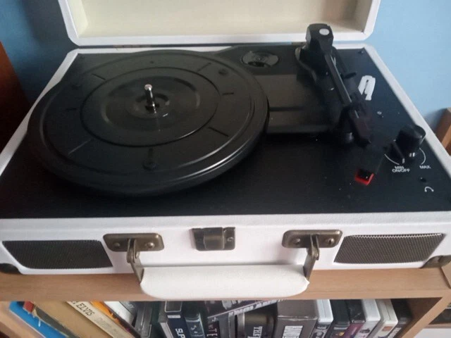 USB VINYL TURNTABLE Deck Record Player Speakers Bluetooth Retro ...