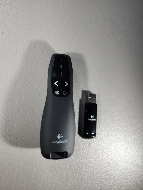 LOGITECH R400 PRESENTER Remote Control with Laser Pointer & Dongle $14. ...