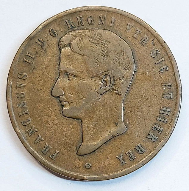 NAPOLI DUE SICILIE 10 tornesi 1859 Francesco II Borbone EUR 35,00 - PicClick IT