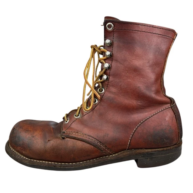 VINTAGE 70'S RED Wing Men's Heritage Amber Steel Toe Lace Up Size US 6. ...