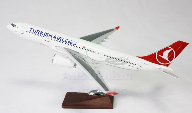 TURKISH AIRLINES A330 Large Plane Model Airplane Apx 47Cm Solid Resin ...