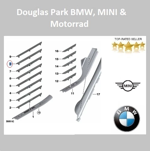 BMW GENUINE FRONT Insert, entrance (BMW) X5-F15 X-F16 51477370423 £45. ...