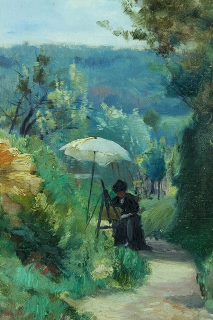 BEAU TABLEAU ANCIEN Paul Saïn Avignon Portrait peintre paysage Motif ...