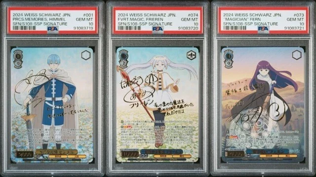 PSA 10 WEISS Schwarz Himmel Frieren Fern Beyond Journey's End SSP Signé SSP EUR 1.094,02 ...