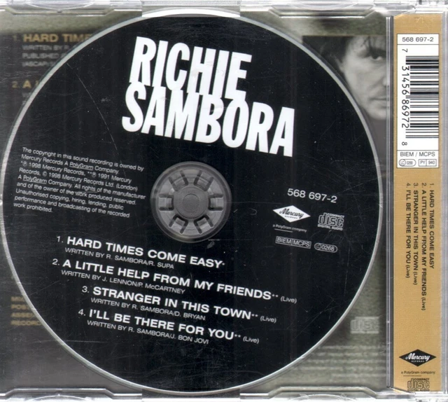 RICHIE SAMBORA HARD Times Come Easy CD UK Mercury 1998 part 1 b/w a little help EUR 8,29 ...