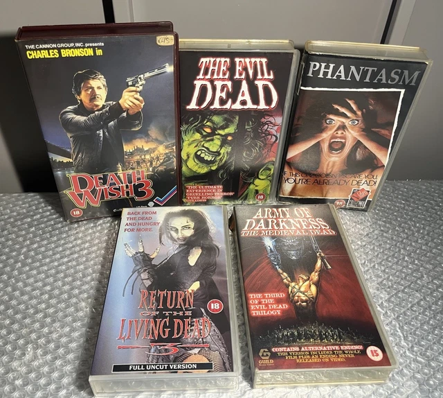 HORROR ACTION VHS Video Tapes Bundle Of 5 Titles PAL Halloween Cert 18 ...