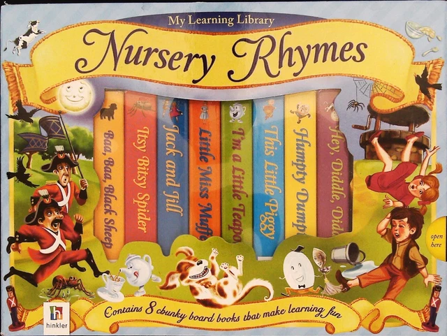 NURSERY RHYMES BOOK Box Set NEW 8 Chunky Board Books, 8 Nursery Rhymes ...