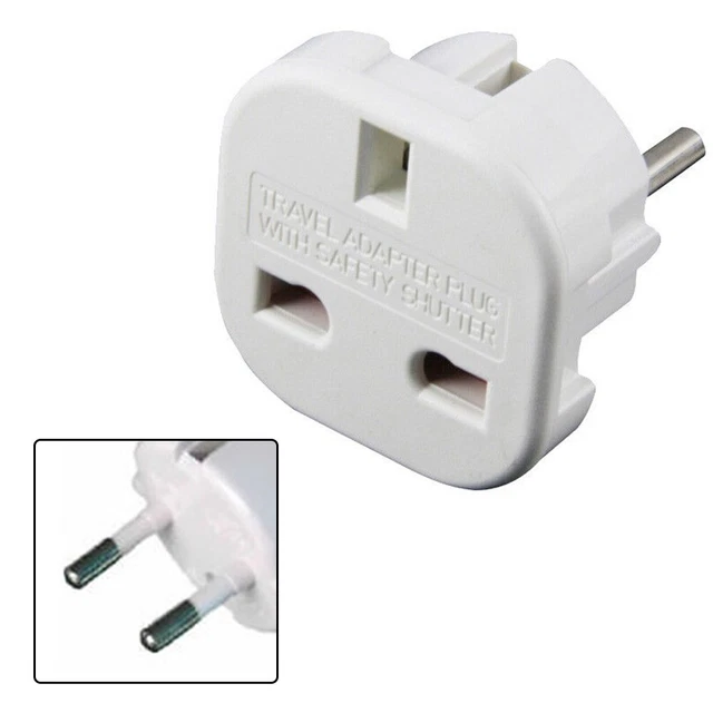 ADAPTER PLUG CONVERSION Plug White 2P+E Grounding Type ABS AC250V Brand ...