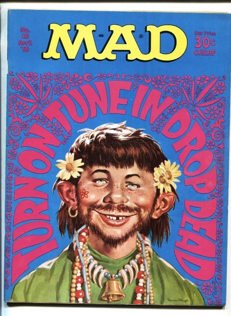 MAD-MAGAZINE-#118-1968-MINGO-MORT DRUCKER-DON MARTIN-DAVID Berg-Hippie ...