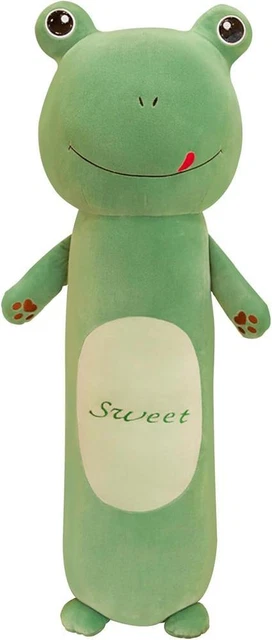 21.6INCH LONG FROG Plush Body Pillow, Cute Green Frog Stuffed Animals ...