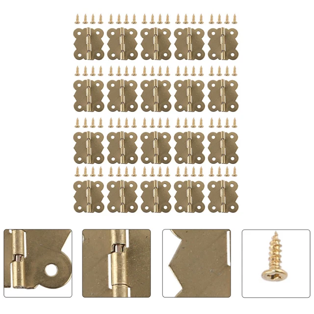 BRASS HINGE BIRD House Hinges With Screws Anti- bite Ring Hinge Jewelry ...