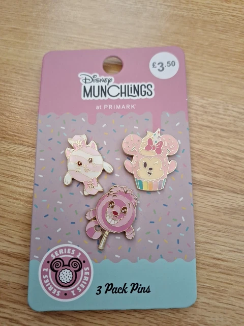 DISNEY MUNCHLINGS PIN Set Series 1 Marie Cheshire Cat Minnie Primark ...