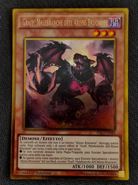 YU GI OH Carta Graff Malebranche Dell' Abisso Bruciante Rara Gold Oro Pgl3-It044 EUR 9,99 ...