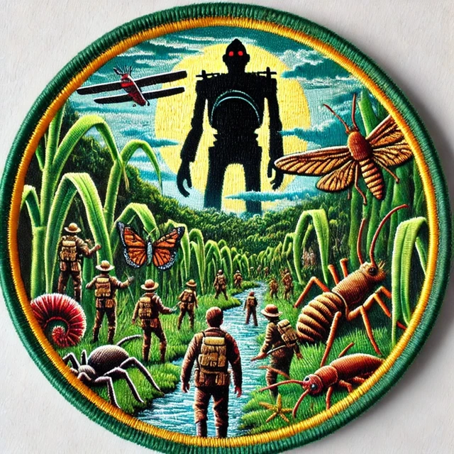 LAND OF THE Giants 1950s Retro Sci-Fi Alien Patch - Iron-On Applique ...