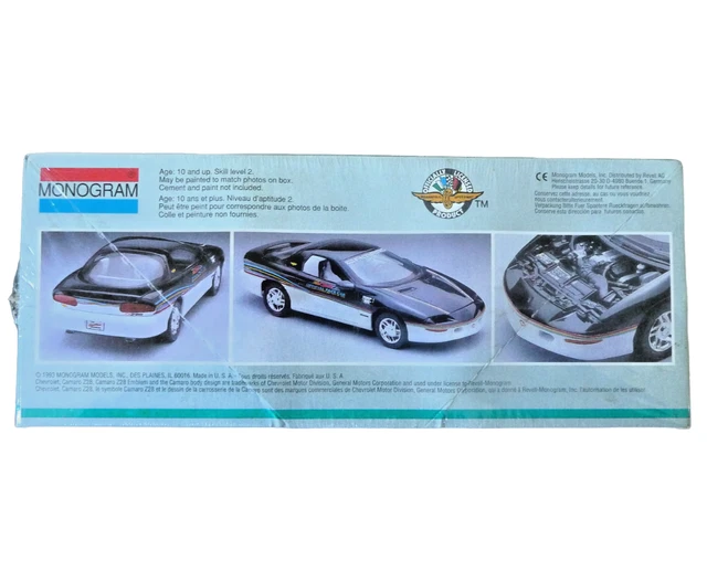 REVELL-MONOGRAM MODEL CAR Kit 93 Camaro Z28 Indy 500 Pace 2964 1:25 ...