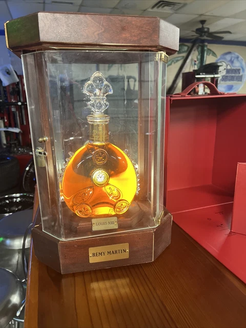 REMY MARTIN LOUIS XIII Cognac Decanter Baccarat Empty with Wood cabinet ...