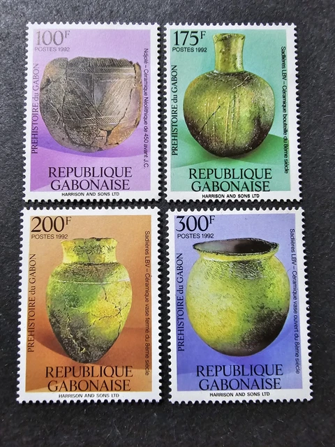 GABON STAMP PREHISTORY Of Gabon N°716/720 New Luxury Mnh 1992 $4.60 ...