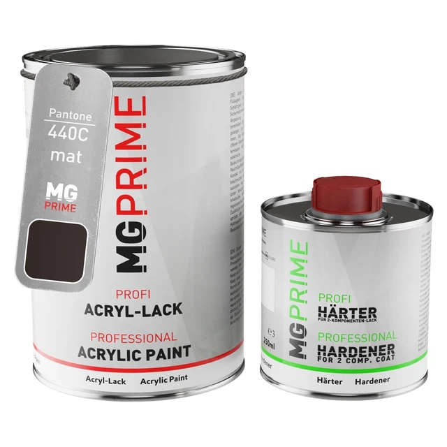 PANTONE 440C GREY mat peinture acrylique 1,5 Litres 1500 ml durcisseur ...