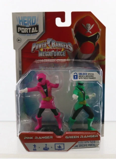 POWER RANGERS HERO Portal Super Megaforce Pink Green Ranger 2 Pack New ...