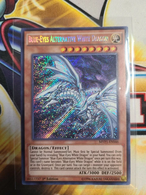 BLUE-EYES ALTERNATIVE WHITE Dragon MVP1-ENS46 - Secret Rare - 1st Ed NM ...