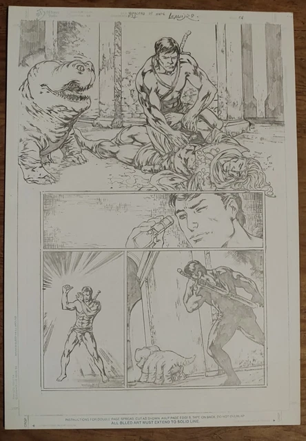 PLANCHE ORIGINALE BD Warlord Of Mars #21 Page 7 - Signé Leandro SUPERBE ...