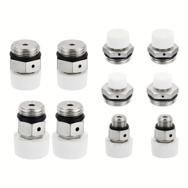 COMPACT NYLON AND Nickel Plated Brass Radiator Air Vent Plug Valve ...