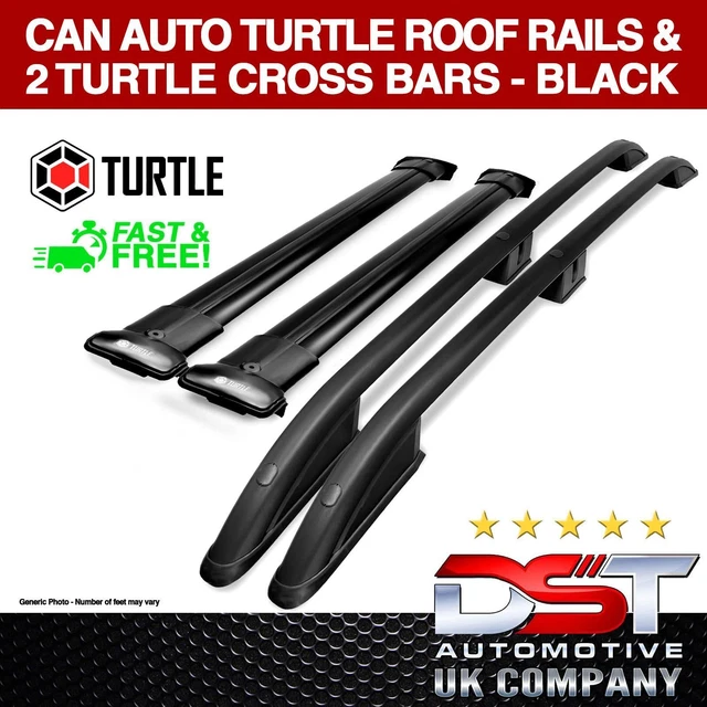 ROOF RACK RAILS & CROSS BARS SET for FORD TRANSIT CUSTOM BLACK SWB £124 ...