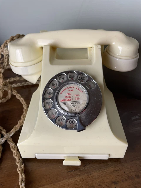 GPO IVORY 332L Ivory Telephone Westminster Houses Parliament 3000 Disc ...