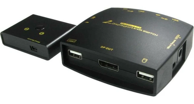 MINI 2 PORT USB & 4K DisplayPort KVM Switch - NLKVMDP-22CAB £91.89 ...