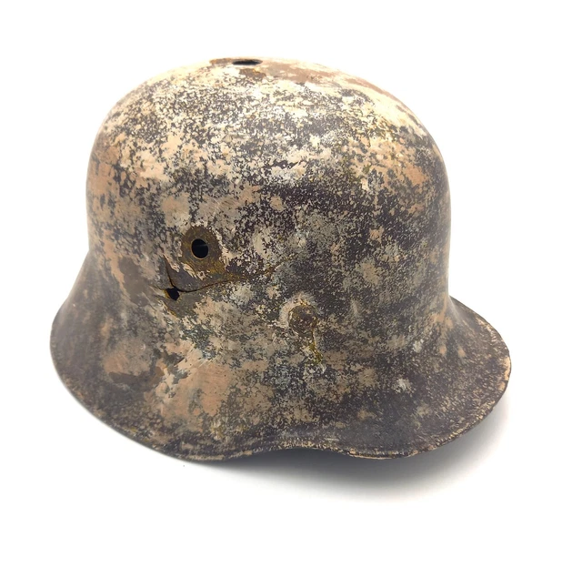 WW1 GERMAN STAHLHELM Helmet Battle Damaged Redesigned Original £355.62 ...