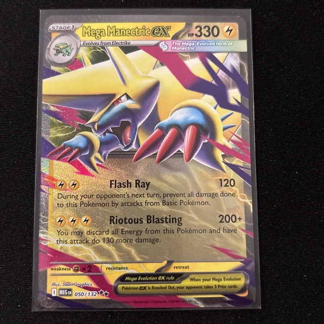 2025 POKEMON MEGA Evolution Double Rare Holo Mega Manectric EX 050/132 ...