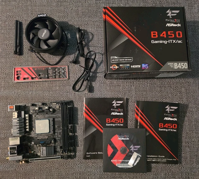 ASROCK FATAL1TY B450 Gaming-ITX/Ac Mini ITX Motherboard + Ryzen 5 2600 ...