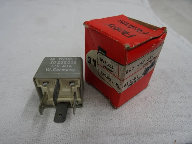VW AUDI HEADLIGHT Relay/Multi Purpose Relay 20V 40A Wehrle 867906381 £ ...