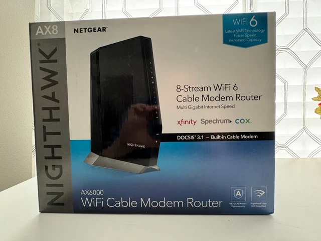 NETGEAR - NIGHTHAWK - AX6000 Wi-Fi Router with DOCIS 3.1 Cable Modem ...