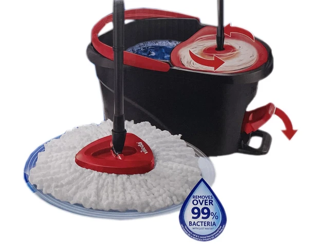 VILEDA SERPILLÈRE SET Essuie-Glace Avec Seau de Sol Wischmob Facile D ...