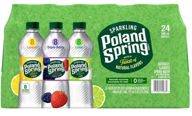 POLAND SPRING SPARKLING Spring Water Variety Pack (16.9 Fl. Oz., 24 Pk ...