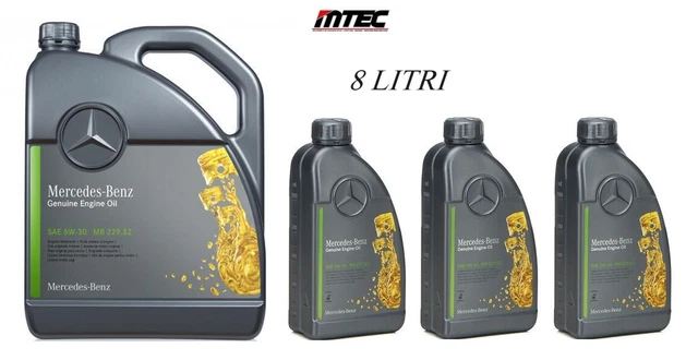 8 LITRI OLIO Motore Originale Mercedes Benz 5W30 - Mb 229.52 Acea C3 ...
