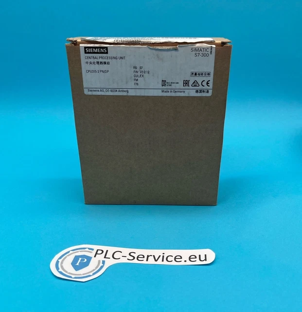 SIEMENS SIMATIC S7-300 6ES7 315-2EH14-0AB0 FS07 CPU315-2PN / Dp EUR 1. ...