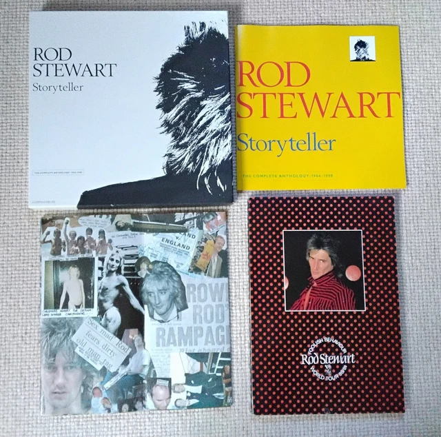CLASSIC ROD STEWART.STORYTELLER x 4 discs, World Tour 1980/81 programme ...