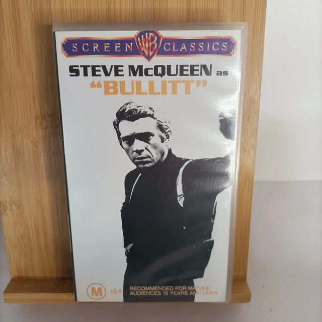 STEVE MCQUEEN BULLITT Retro VHS Video Cassette Collectable Rare Screen ...