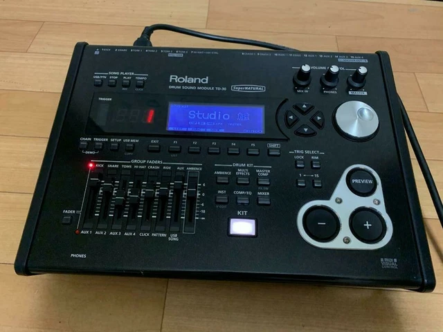 EXPRESS ROLAND TD 30 Electronic Drum Sound Module V Drums USB Midi AC ...
