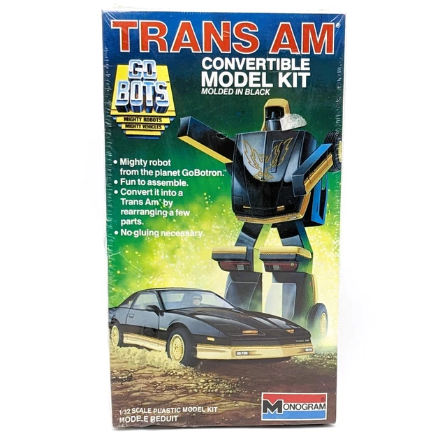 VERY RARE TRANS Am Go Bots Toy Convertible Car Robot Model Kit | 1985 ...
