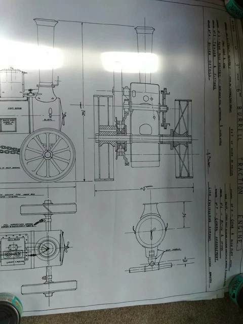 3” SCALE BURRELL Model Miniature Steam Traction Engine Plans/Drawings £ ...
