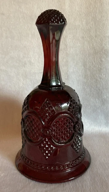 VINTAGE AVON CAPE COD COLLECTION RUBY RED HOSTESS BELL WITH CLAPPER 6 3 ...