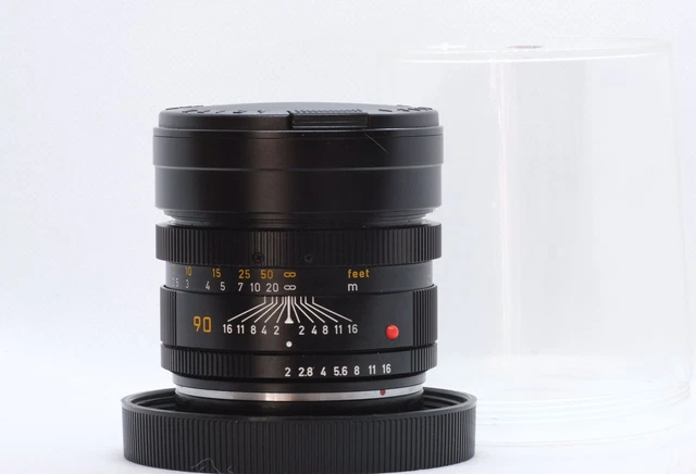 LEITZ LEICA SUMMICRON-R 1:2 90 mm komplett in Topzustand Objektiv wie ...